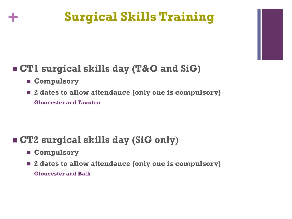 PPT - SEVERN SCHOOL OF SURGERY Core Trainee Surgical Training Programme ...