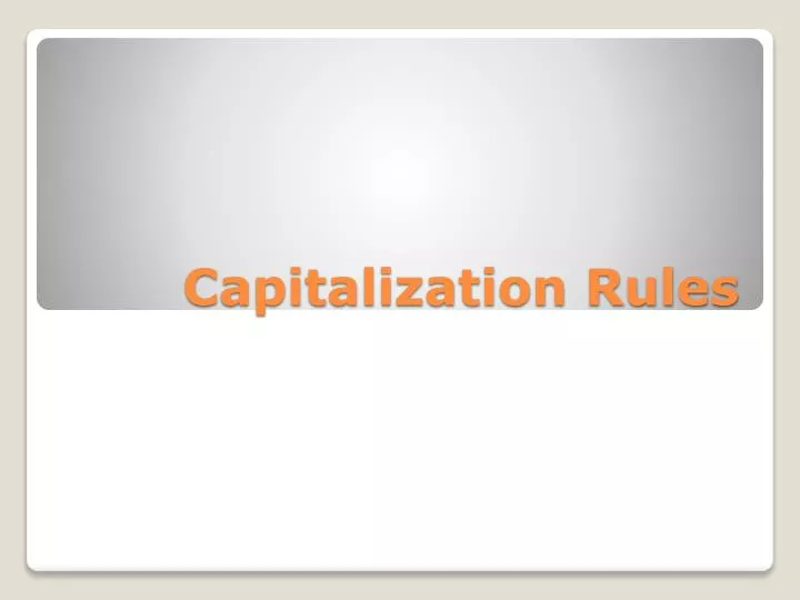 PPT - Capitalization Rules PowerPoint Presentation, free download - ID ...