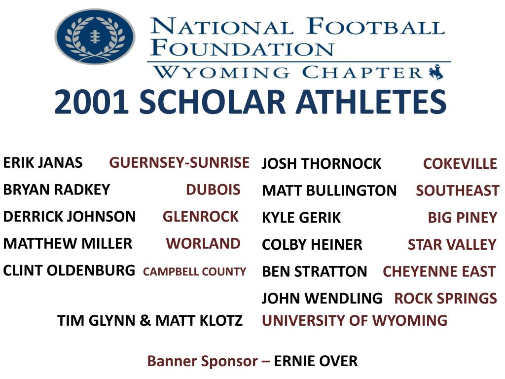 PPT - 20 TH ANNUAL SCHOLAR-ATHLETE AWARDS BANQUET HILTON GARDEN INN UW ...