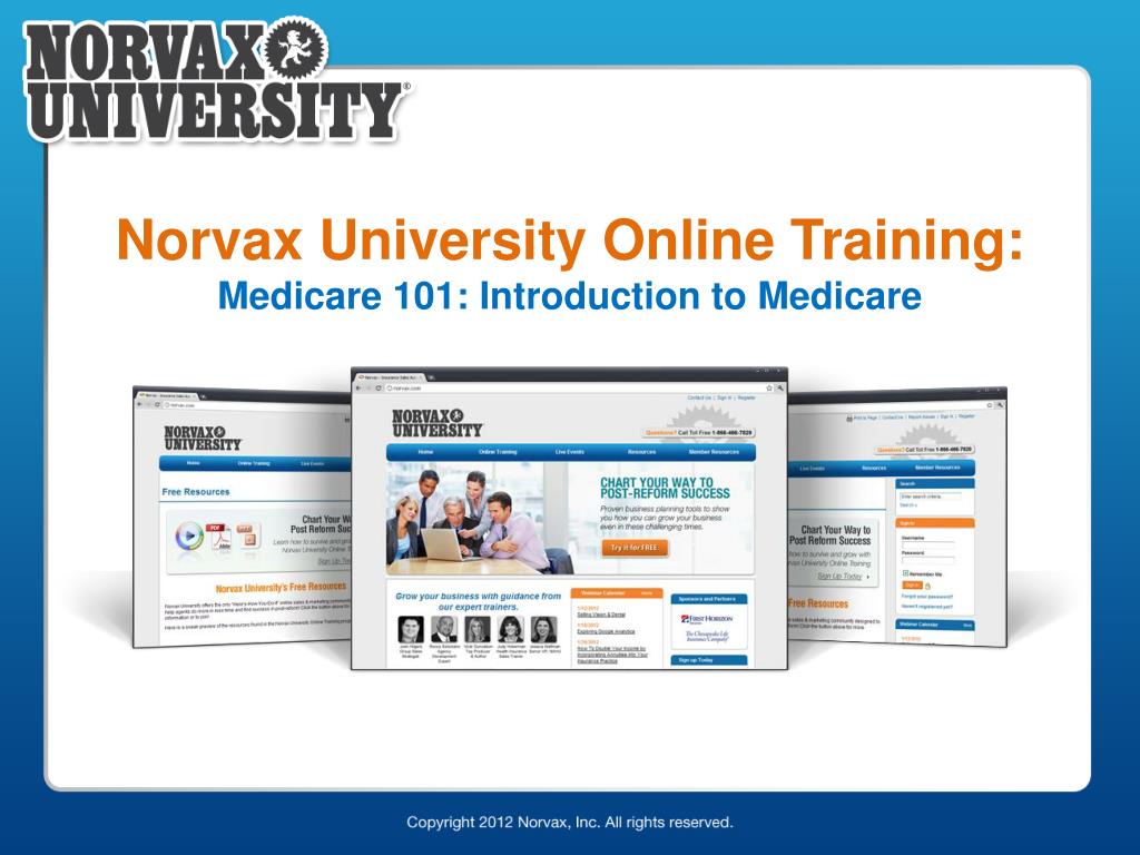 PPT - Norvax University Online Training: Medicare 101: Introduction to ...