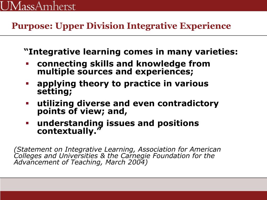 PPT - The Integrative Experience Presentation by the General Education ...