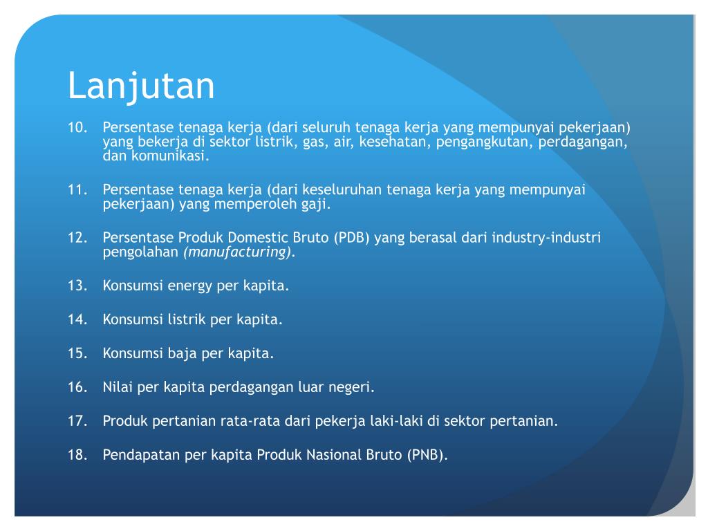 PPT - Pembangunan Ekonomi dan Indikator Pembangunan Ekonomi PowerPoint ...