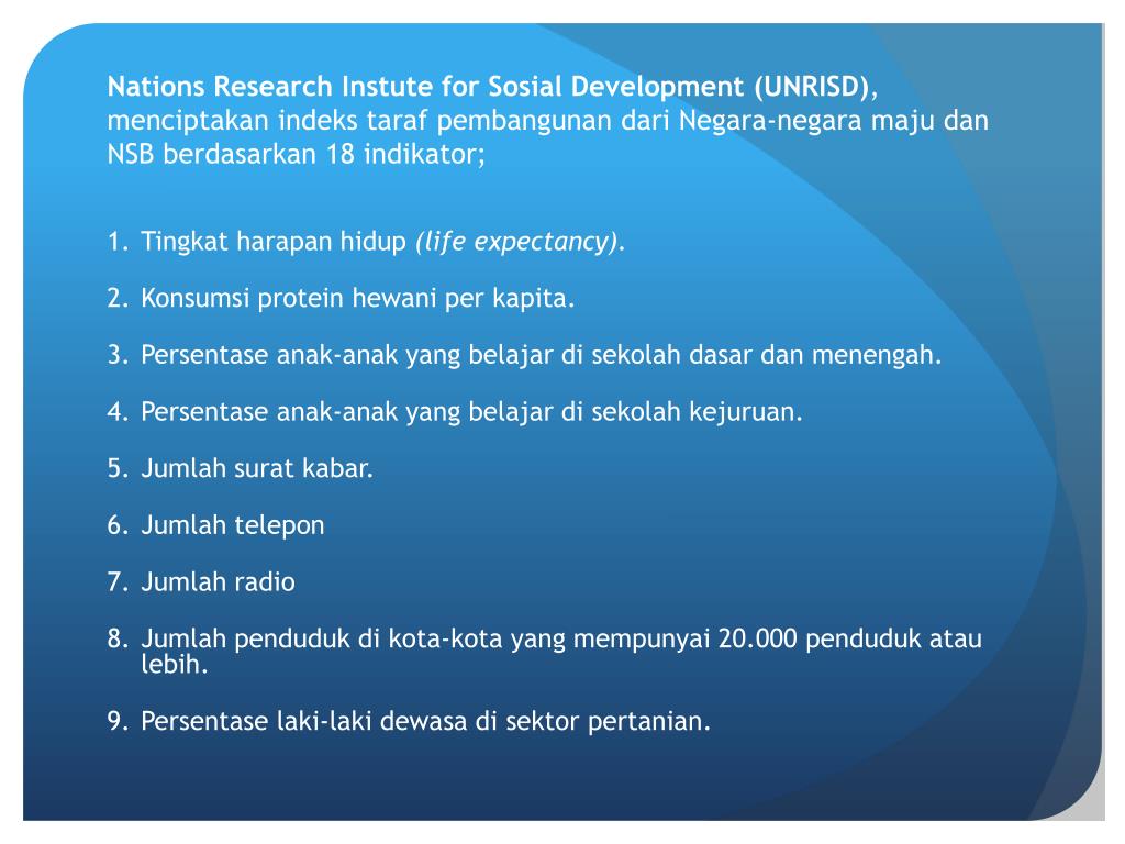 PPT - Pembangunan Ekonomi dan Indikator Pembangunan Ekonomi PowerPoint ...