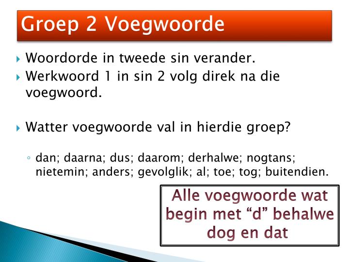 PPT - Voegwoorde PowerPoint Presentation - ID:2328446