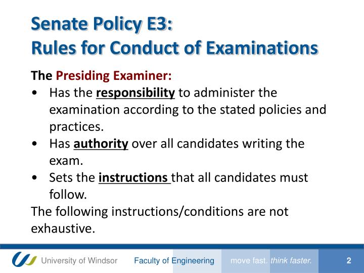 PPT - Examination Rules PowerPoint Presentation - ID:2329135