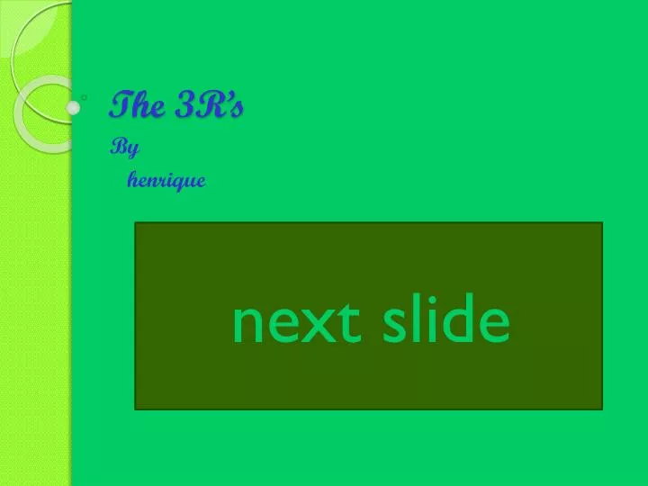 PPT - The 3R’s PowerPoint Presentation, free download - ID:2329518