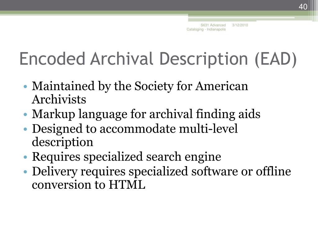 PPT - Introduction to Metadata for Cultural Heritage Organizations ...