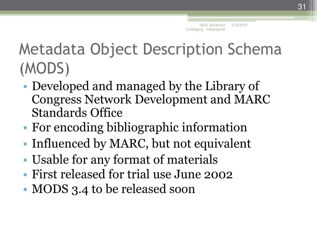 PPT - Introduction to Metadata for Cultural Heritage Organizations ...