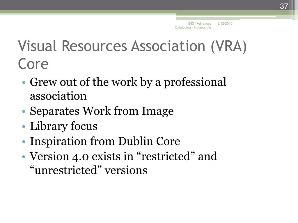 PPT - Introduction to Metadata for Cultural Heritage Organizations ...