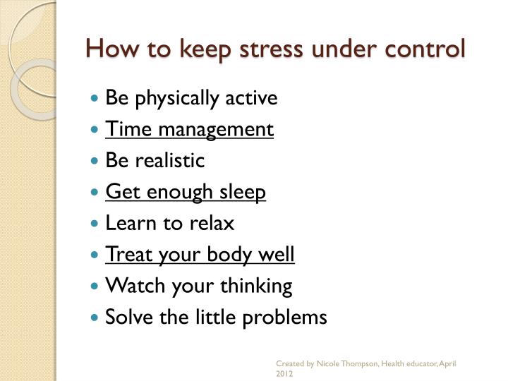 PPT - Stress management PowerPoint Presentation - ID:2329844
