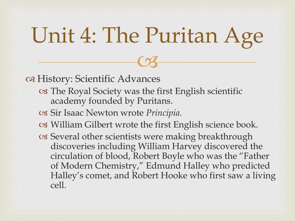 Ppt Unit 4 The Puritan Age 1625 1660 Powerpoint Presentation Free