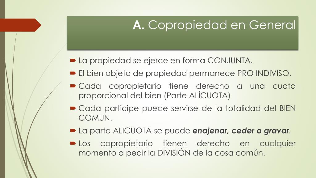 PPT - --La COPROPIEDAD -- Derechos Reales de MERO GOCE PowerPoint ...