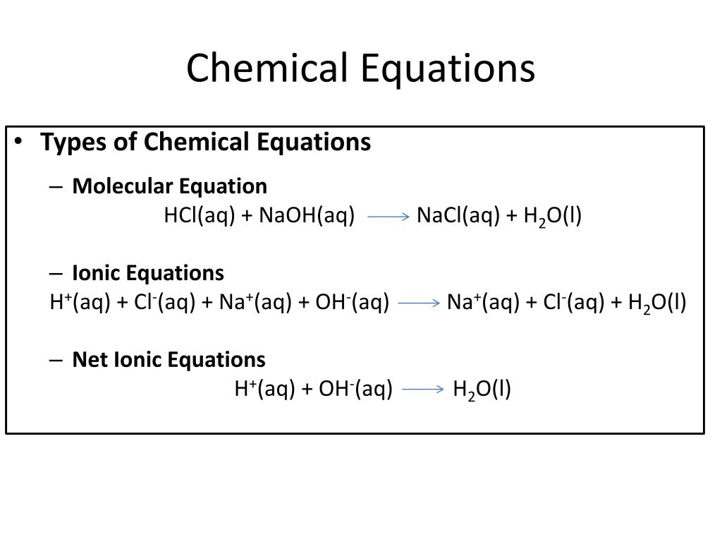 PPT - Chemical Equations and Reactions PowerPoint Presentation, free ...