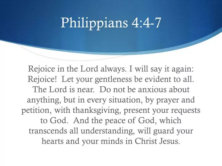PPT - Philippians 4:4-7 PowerPoint Presentation, free download - ID:2330190
