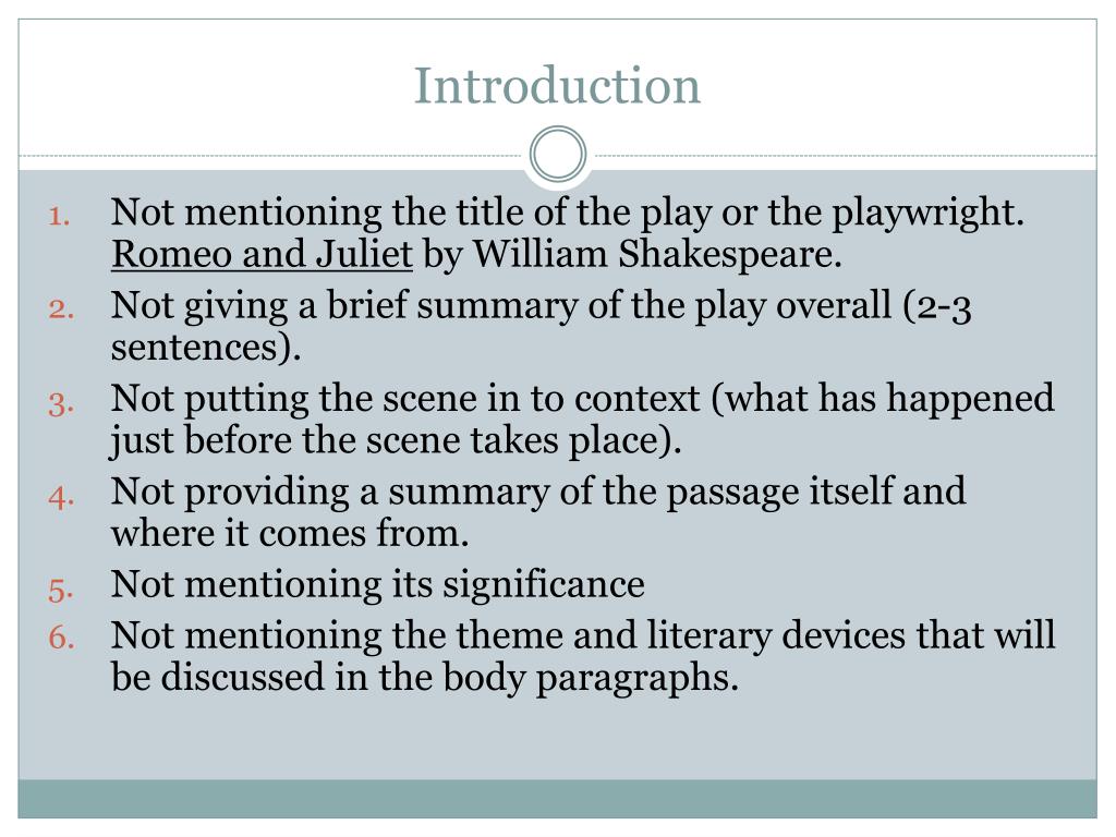 PPT - Analyzing Themes and Literary Devices in Shakespeare's "Romeo and ...