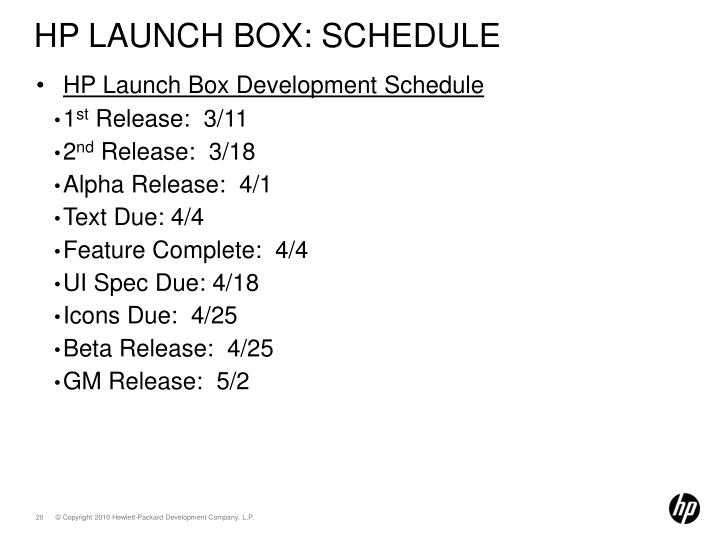 PPT - HP Launch Box PowerPoint Presentation - ID:2331152