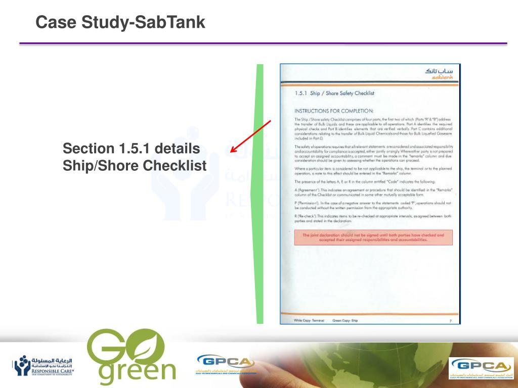 PPT - SABTANK’s RESPONSIBLE CARE THE UNCHARTED FRONTIERS PowerPoint ...