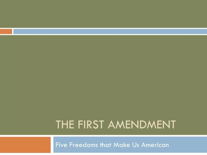 PPT - The First Amendment PowerPoint Presentation, free download - ID ...