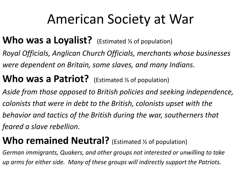 PPT - The American Revolution : The Three Phases of the War (1775-1783 ...