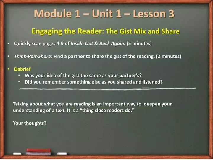 PPT - Module 1 – Unit 1 – Lesson 3 PowerPoint Presentation, free ...