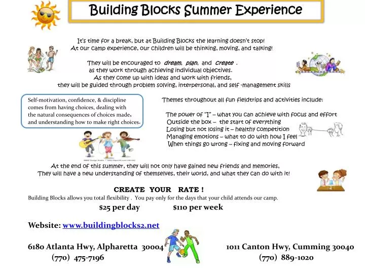PPT - Building Blocks Summer Experience PowerPoint Presentation, free ...
