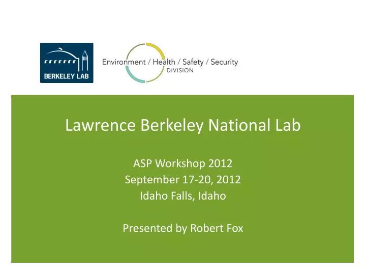 PPT - Lawrence Berkeley National Lab PowerPoint Presentation, free ...