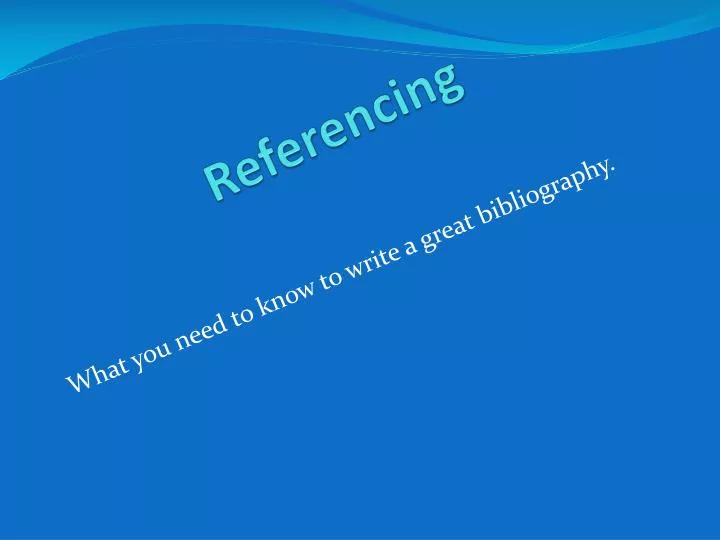 PPT - Referencing PowerPoint Presentation, free download - ID:2333694