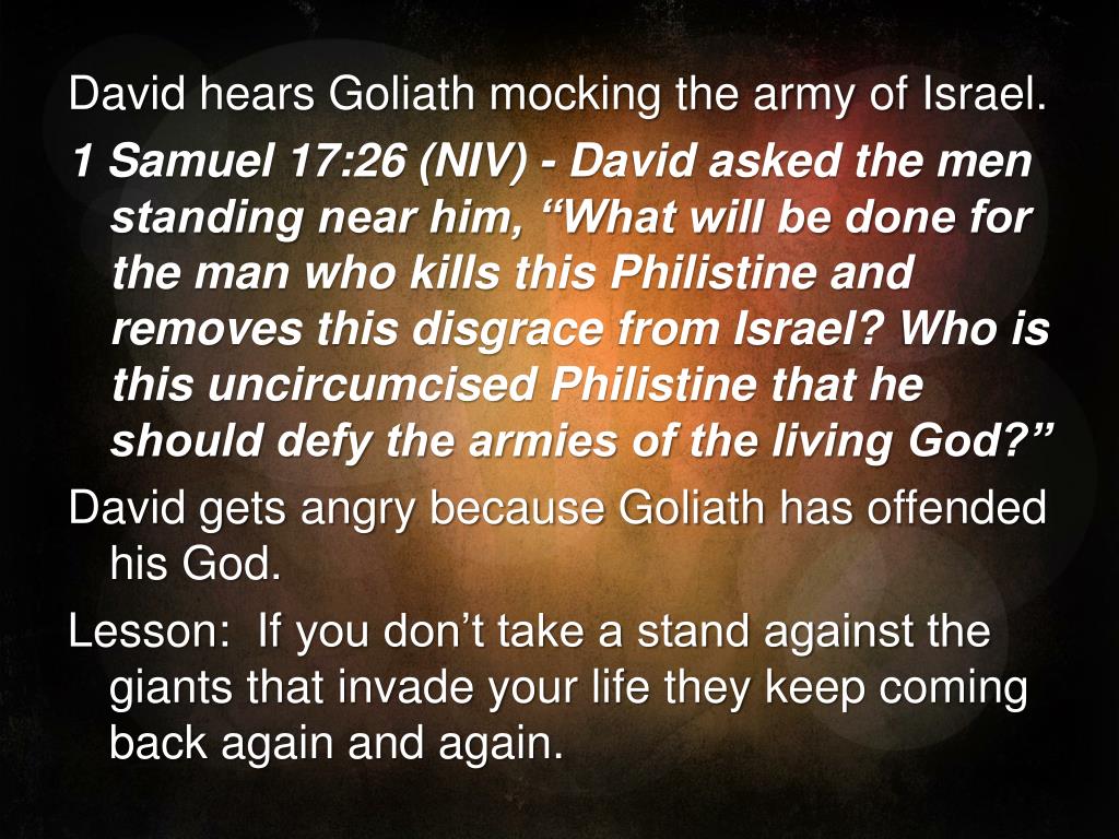 PPT - The Battle Against Giants Belongs to the Lord 1 Samuel 17 ...