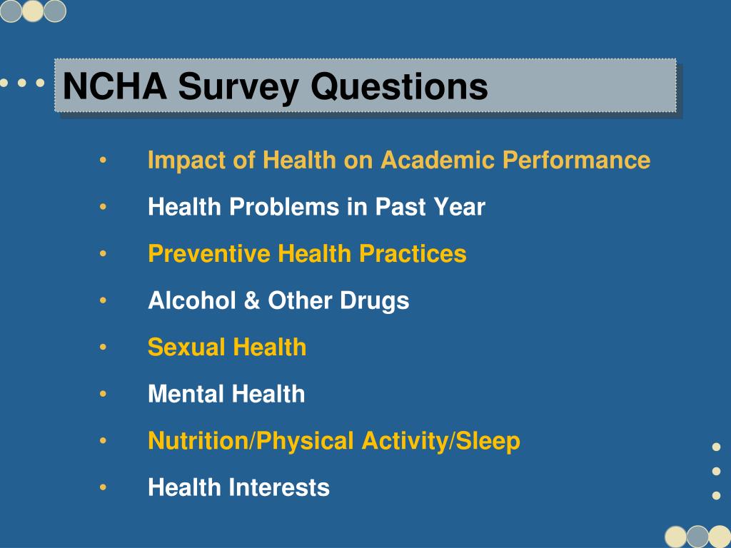 PPT - American College Health Association National College Health ...