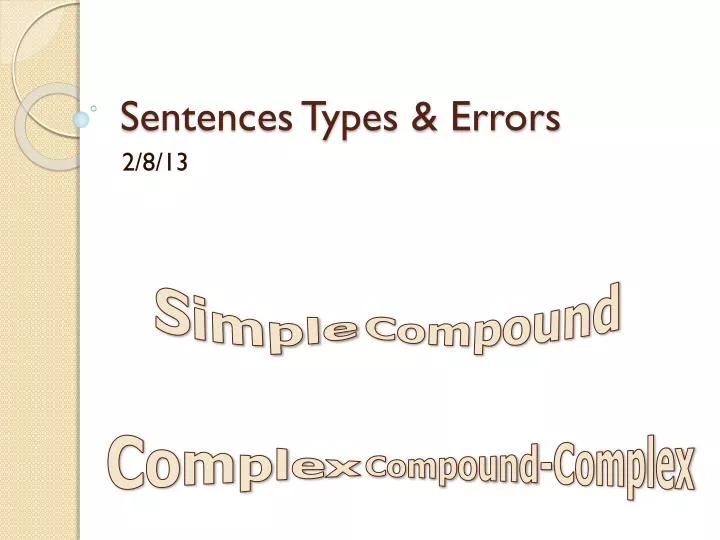 PPT - Sentences Types & Errors PowerPoint Presentation, free download ...