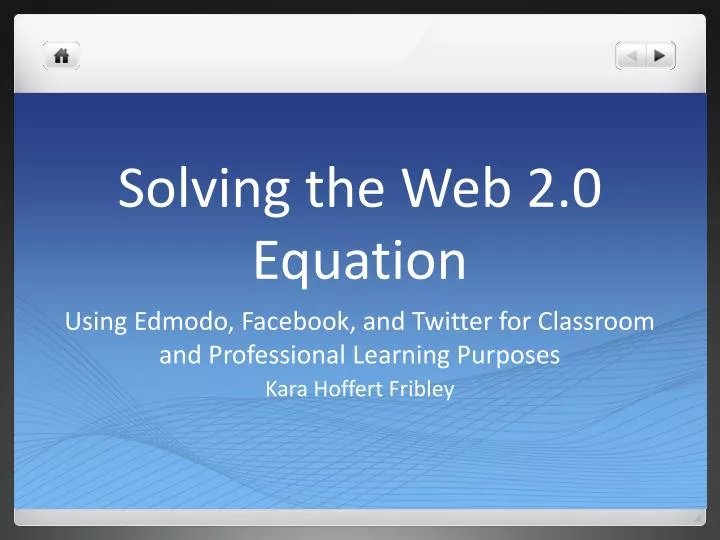 PPT - Solving the Web 2.0 Equation PowerPoint Presentation, free ...