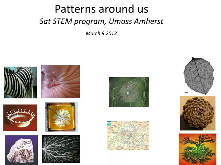 PPT - Patterns around us Sat STEM program, Umass Amherst PowerPoint ...