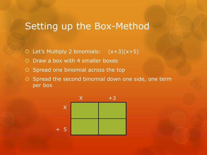 PPT - Multiplying Binomials PowerPoint Presentation - ID:2335487