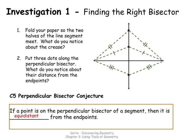 PPT - 3.2 Constructing Perpendicular Bisectors PowerPoint Presentation ...