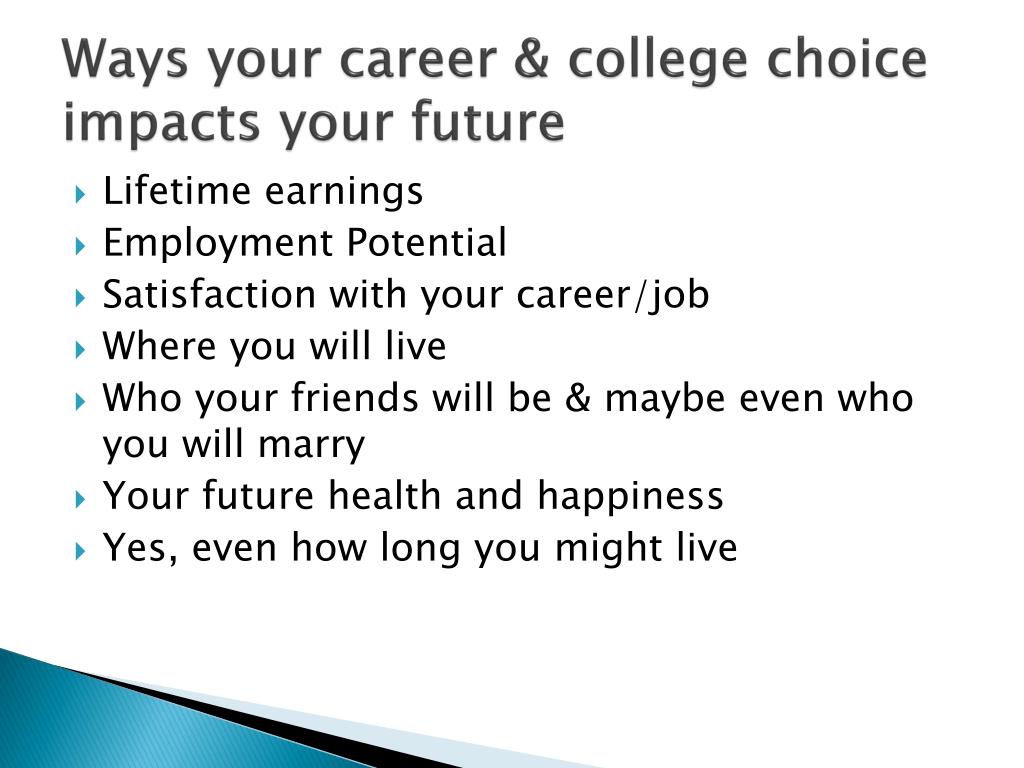 PPT - The Economics of College and Career Choice PowerPoint ...