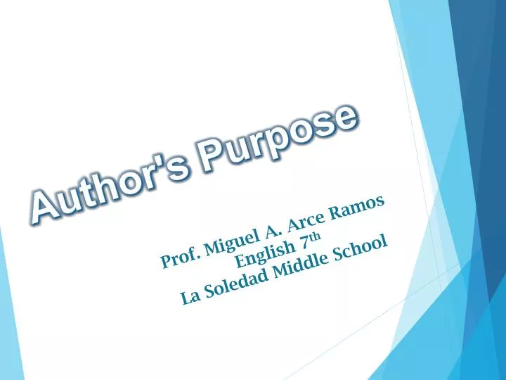 PPT - Author's Purpose PowerPoint Presentation, free download - ID:2337281