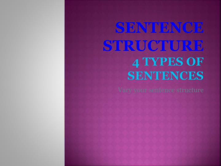 Sentence Types Powerpoint