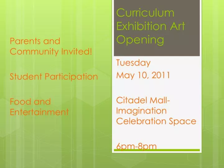 PPT - Curriculum Exhibition Art Opening PowerPoint Presentation, free ...