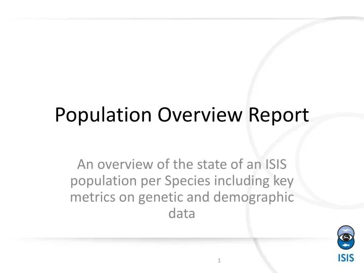 PPT - Population Overview Report PowerPoint Presentation, free download ...
