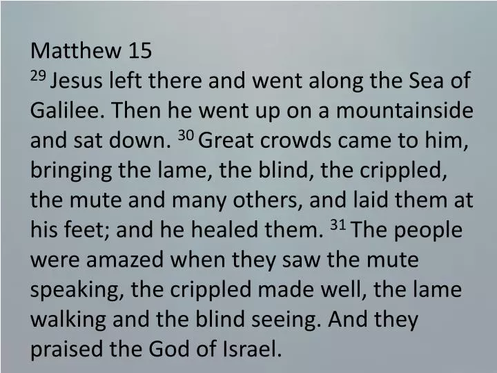 PPT - Matthew 15 PowerPoint Presentation, free download - ID:2339415