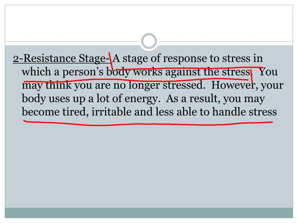 PPT - Stress - The body’s response to physical or mental demands or ...
