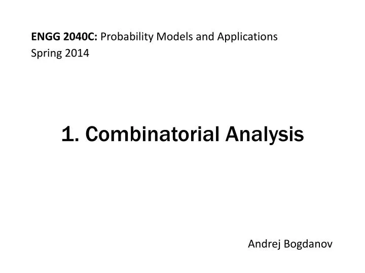 PPT - 1. Combinatorial Analysis PowerPoint Presentation, free download ... PPT - 1. Combinatorial Analysis PowerPoint Presentation, free download ...