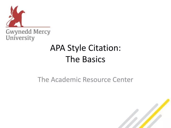 PPT - APA Style Citation : The Basics PowerPoint Presentation, free ...