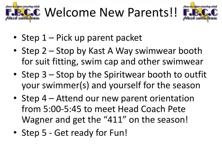 PPT - Welcome New Parents!! PowerPoint Presentation, free download - ID ...