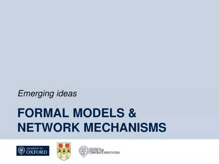 PPT - Formal Models & Network mechanisms PowerPoint Presentation, free ...