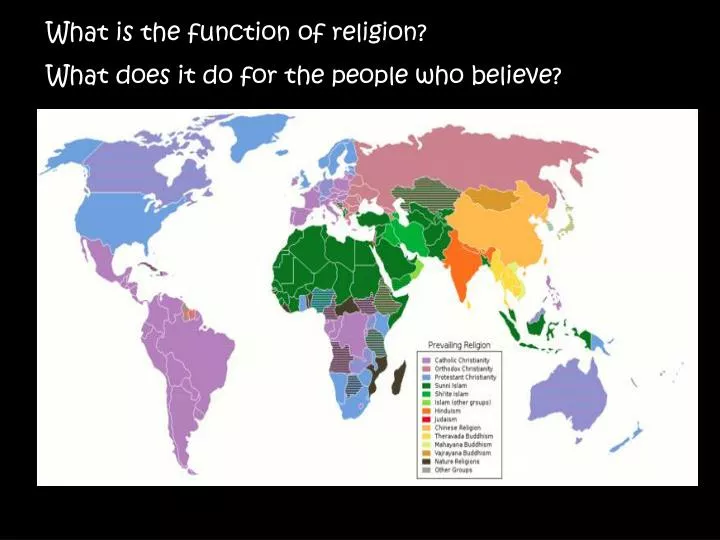 PPT - What is the function of religion? What does it do for the people ...