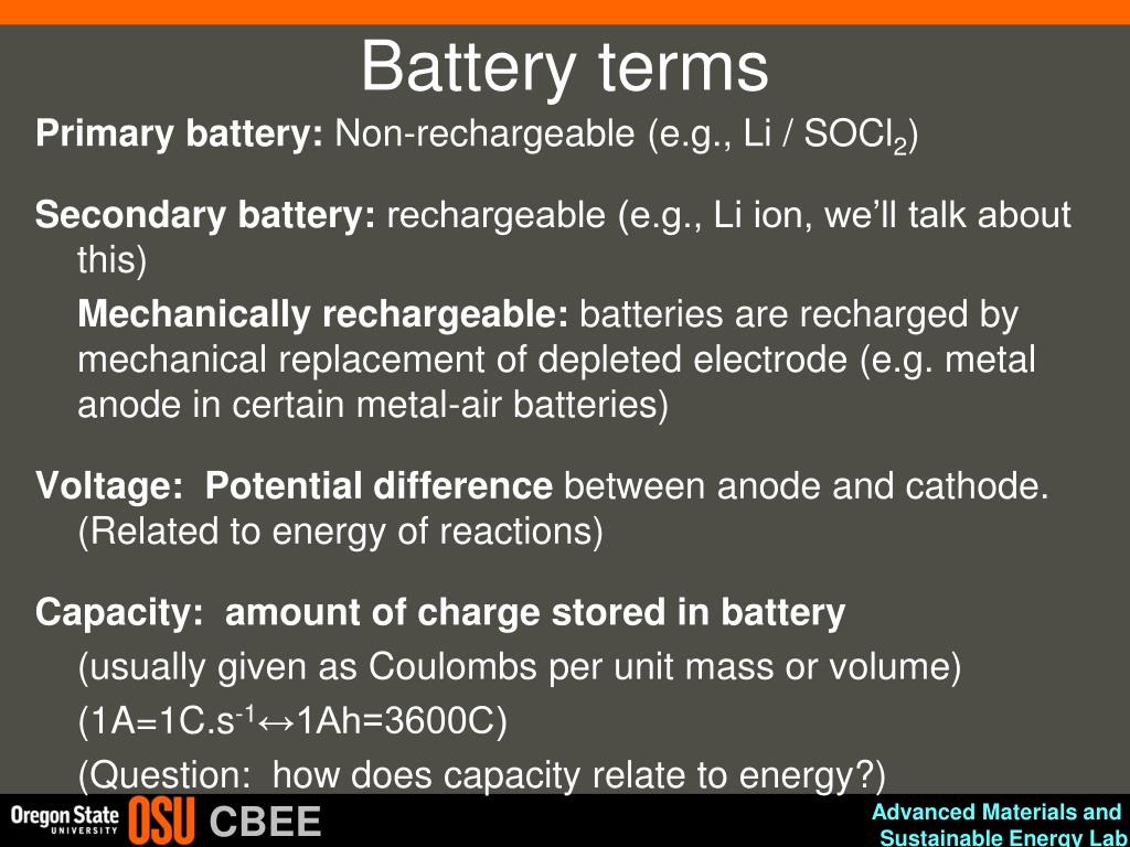 PPT - Electrochemical Energy Systems (Fuel Cells and Batteries ...