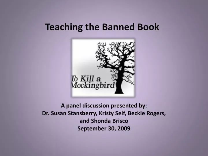 PPT - Teaching the Banned Book PowerPoint Presentation, free download ...