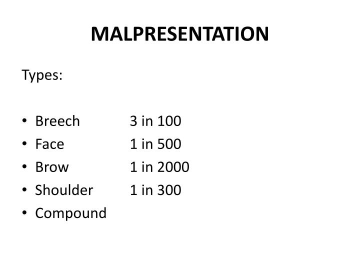 PPT - Malpresentation Malposition PowerPoint Presentation - ID:2343401