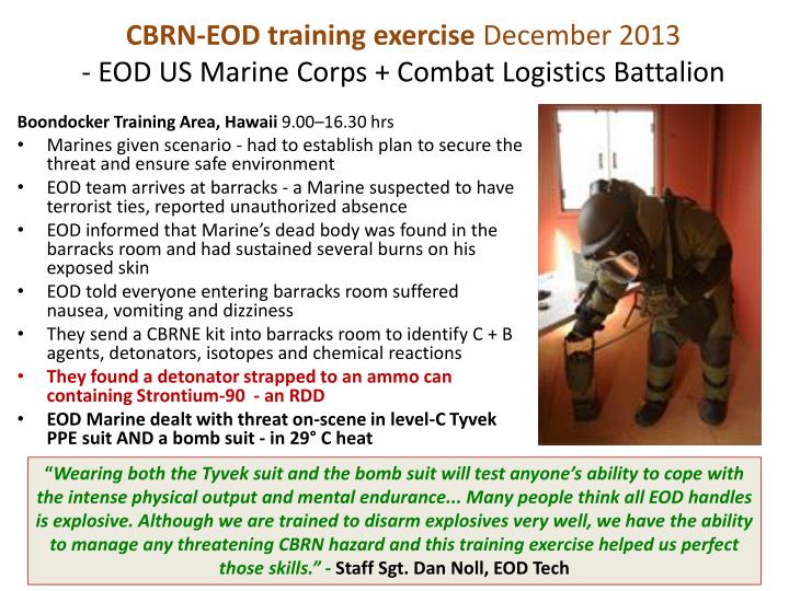 PPT - 29 April 2014 DEALING WITH CBRN IEDs PowerPoint Presentation - ID:2343809
